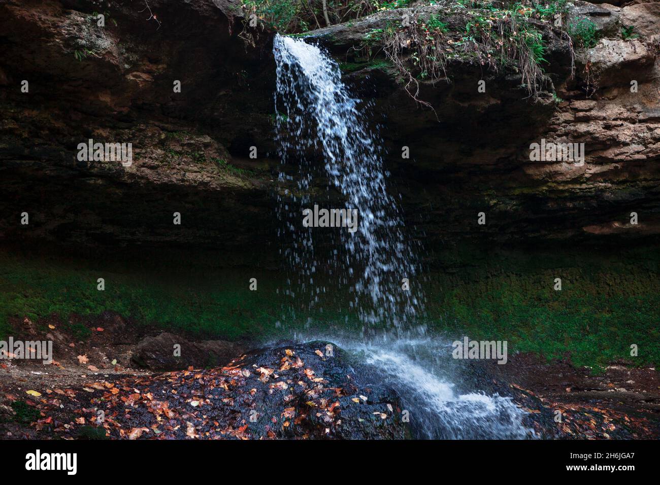 Natural waterfall . Wall falling down from the cliff Stock Photo - Alamy