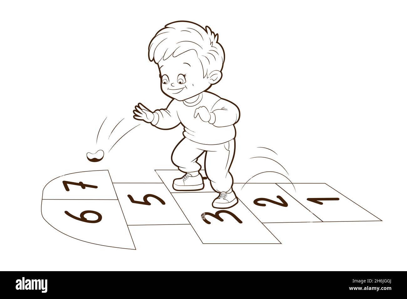 Hopping On One Leg Clipart Black And White