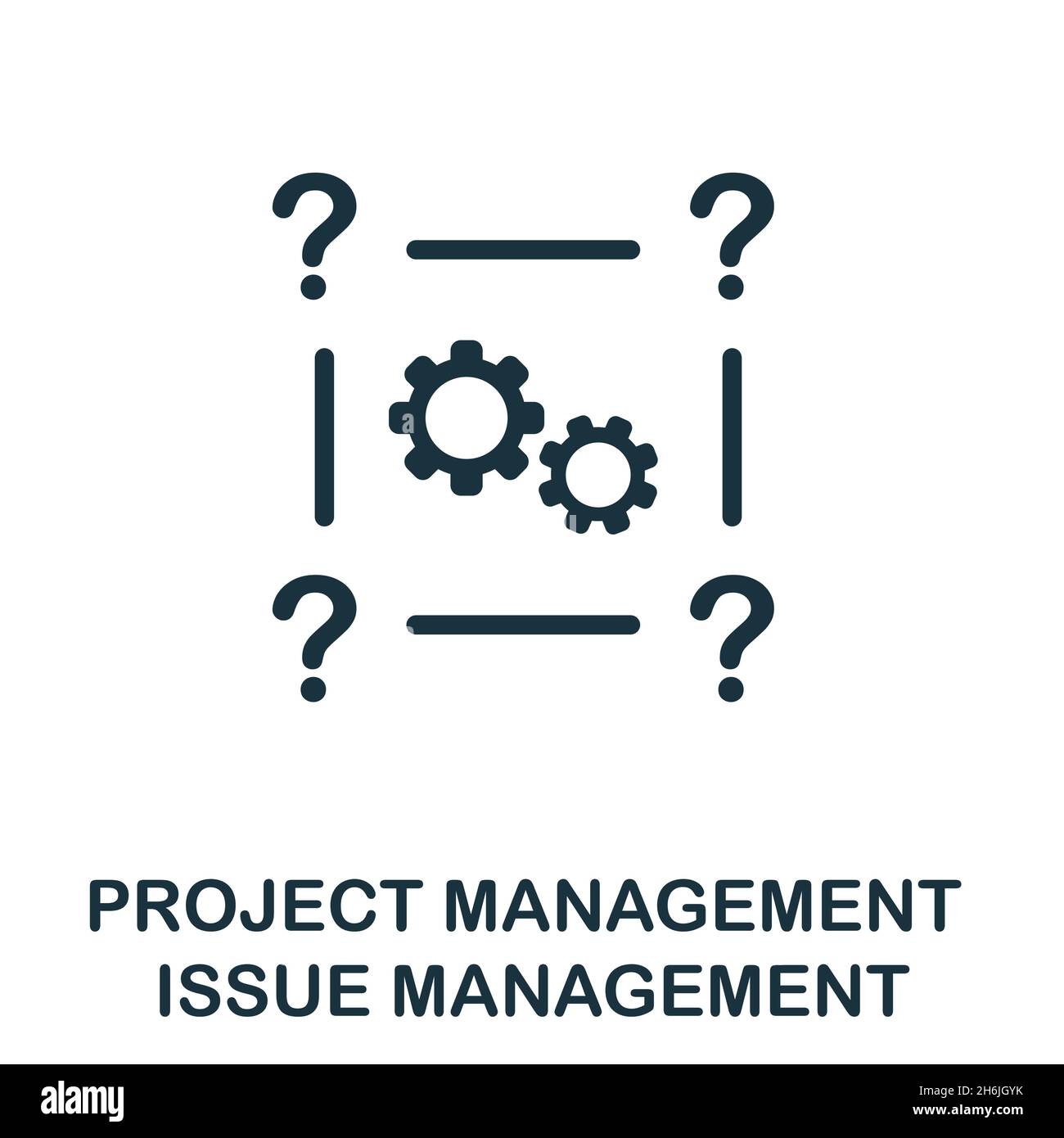 Issue Management icon. Monochrome sign from project management ...