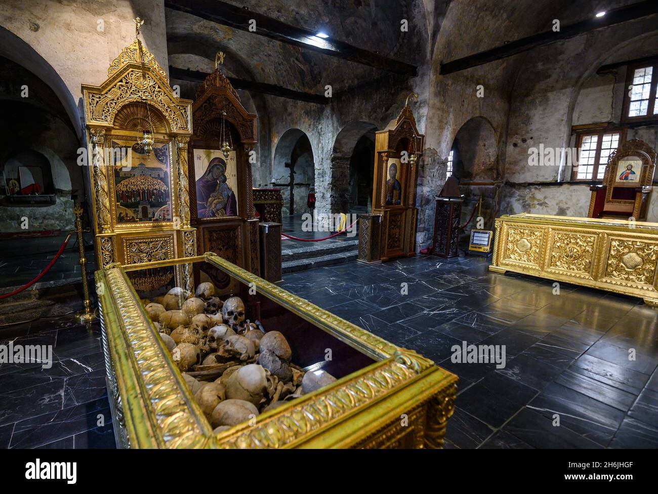 Batak, Bulgaria. Interior of the Saint Nedelya church in Batak, with ...