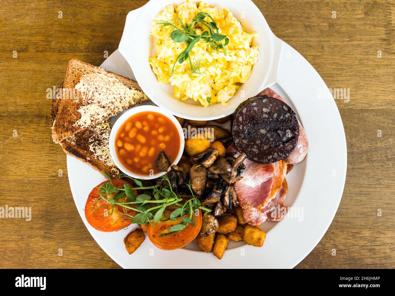 The full English breakfast, Castleton, Peak District National Park ...