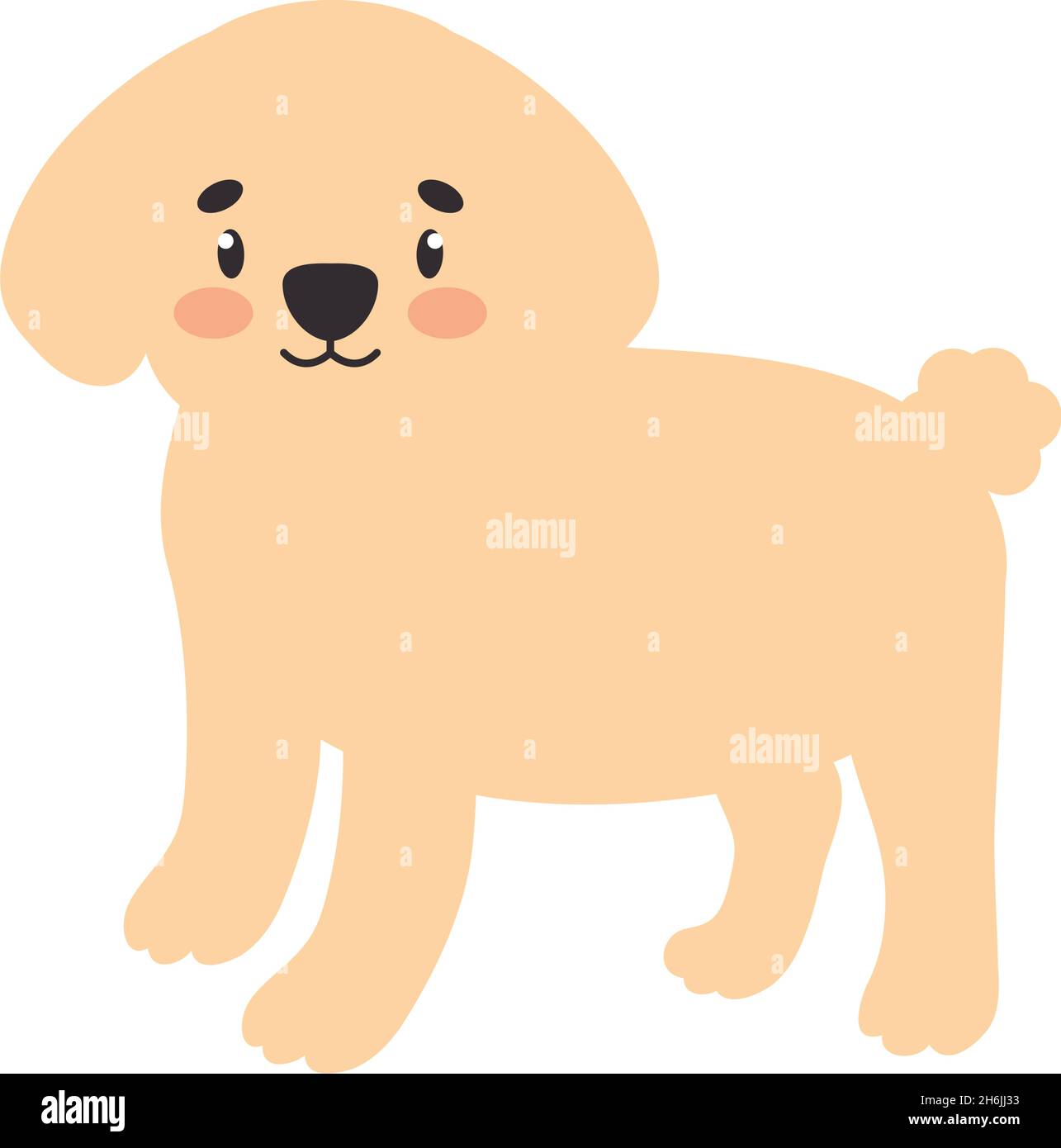 cartoon dog icon on white background Stock Vector Image & Art - Alamy
