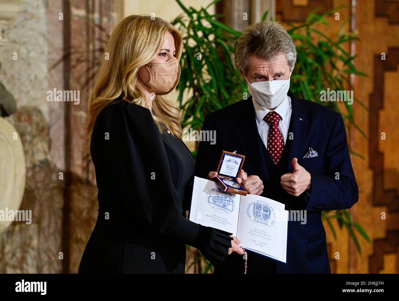 Prague, Czech Republic. 16th Nov, 2021. Czech Senate Chairman Milos ...