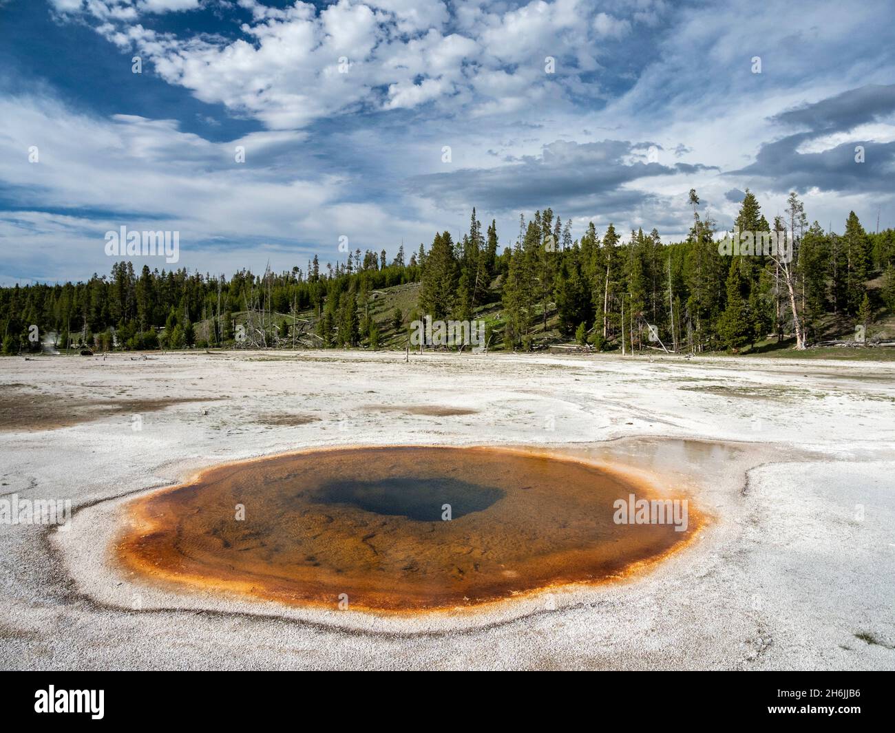 Chromatic Pool, in the Norris Geyser Basin area, Yellowstone National ...