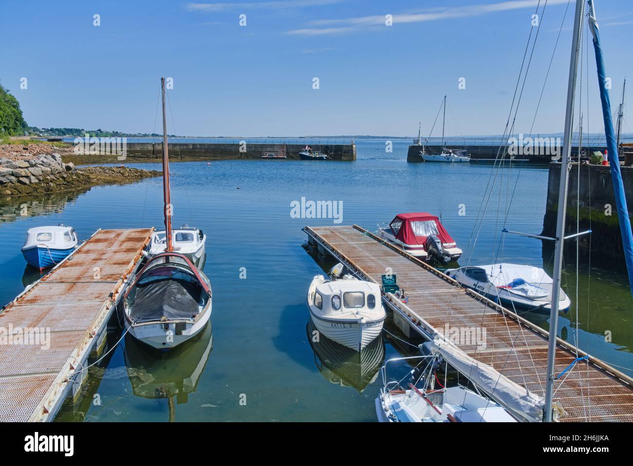 Avoch Harbour, Moray firth, Black Isle, looking south east, beautiful ...