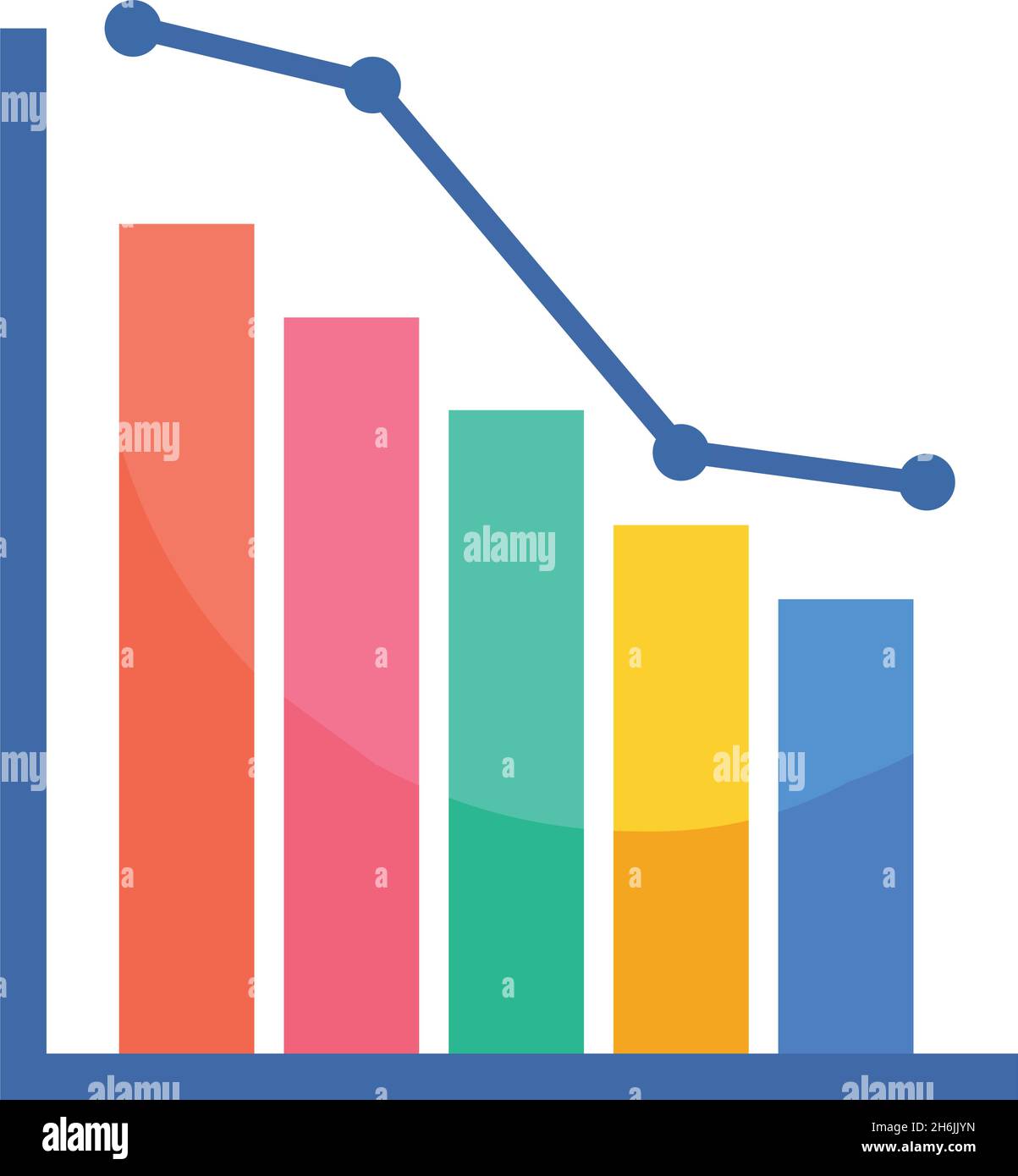 bar chart icon on white background Stock Vector Image & Art - Alamy