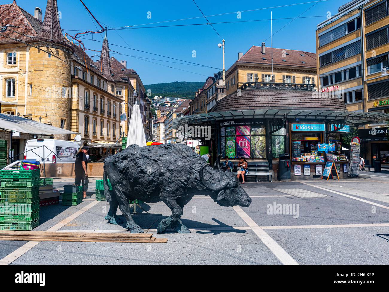 Old town of Neuchatel, Switzerland, Europe Stock Photo - Alamy