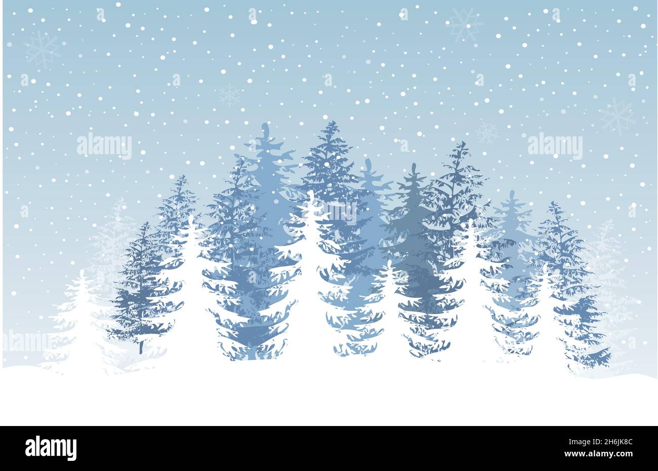 Snowy winter background template Stock Vector Image & Art - Alamy