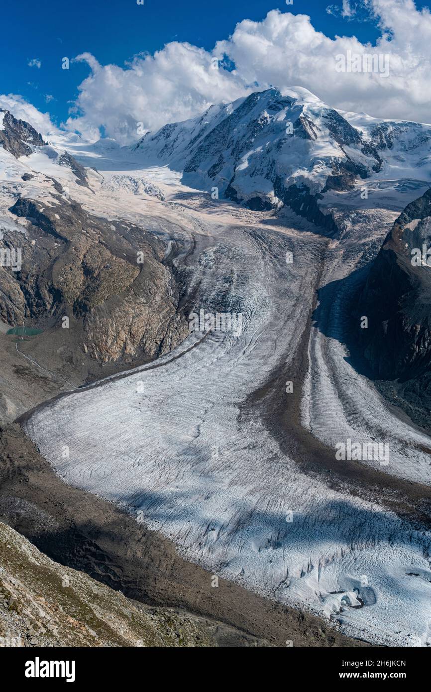 Mountains and Glacier on the Pennine Alps, Gornergrat, Zermatt, Valais ...