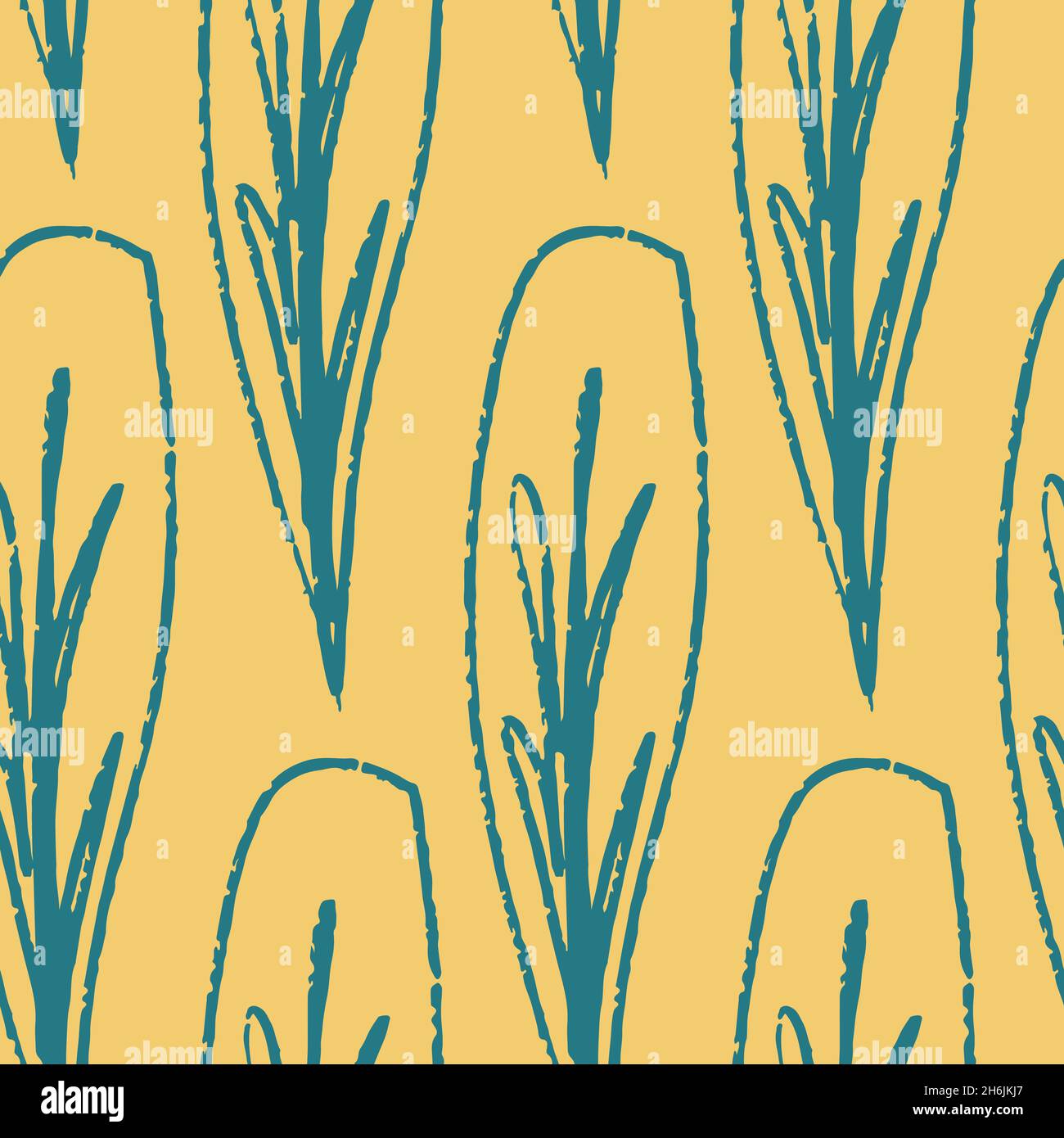 Seamless pattern, yellow textured plant leaf, simple design vector ...