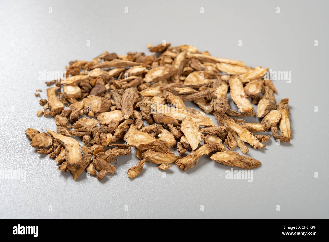 angle view herb DangGuiWei or Angelicae Sinensis Radix or Tip of ...