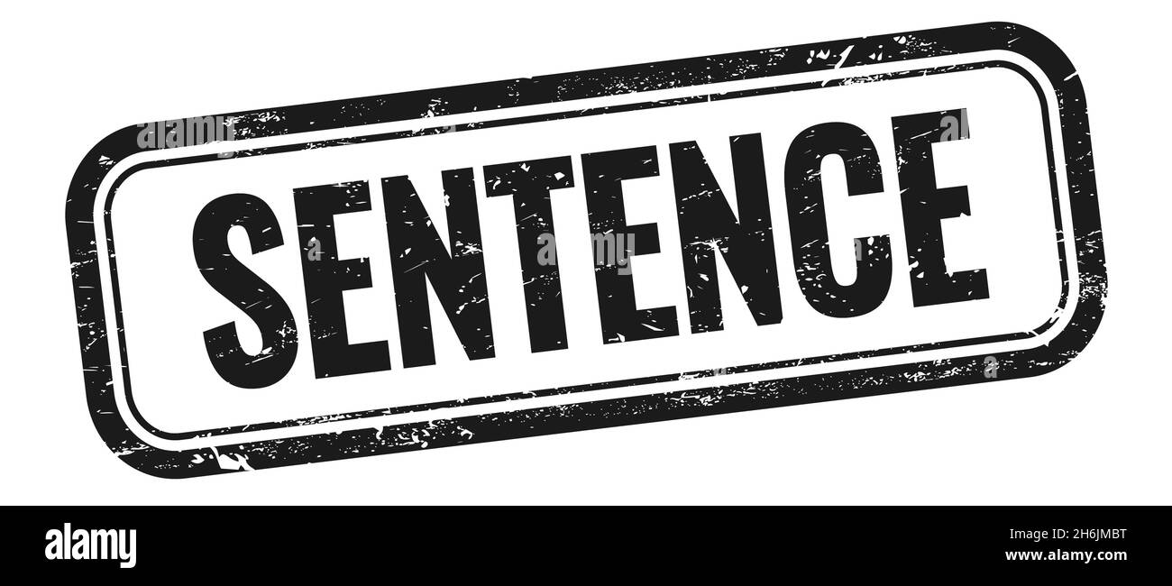 Sentence stamp Black and White Stock Photos & Images - Alamy