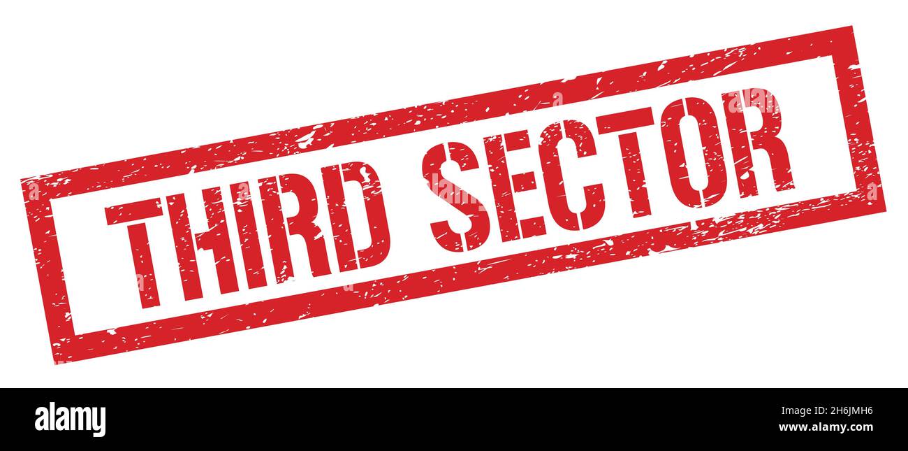 THIRD SECTOR red grungy rectangle stamp sign Stock Photo - Alamy