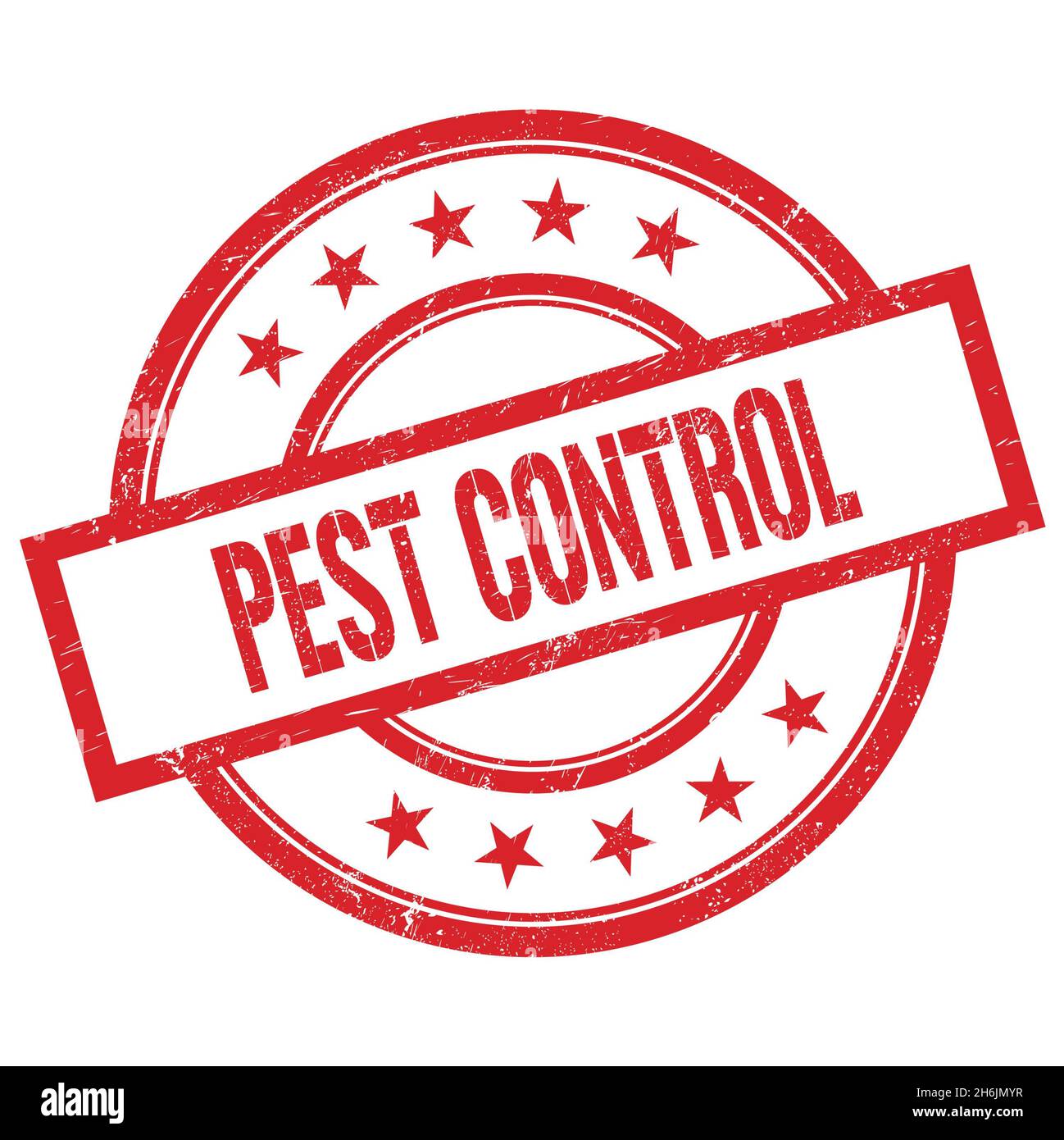 PEST CONTROL text written on red round vintage rubber stamp Stock Photo ...
