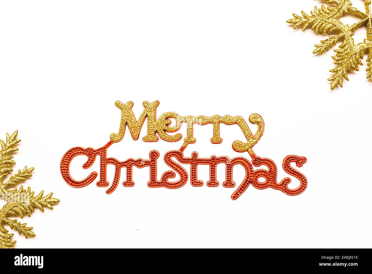 Greeting for Christmas and holidays season on white background for text ...