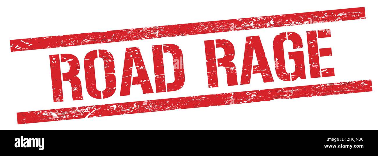ROAD RAGE text on red grungy rectangle stamp sign Stock Photo - Alamy