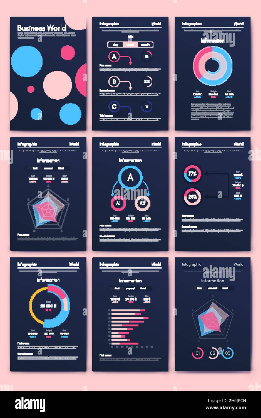 Vector graphics infographics with mobile phone. Template for creating ...