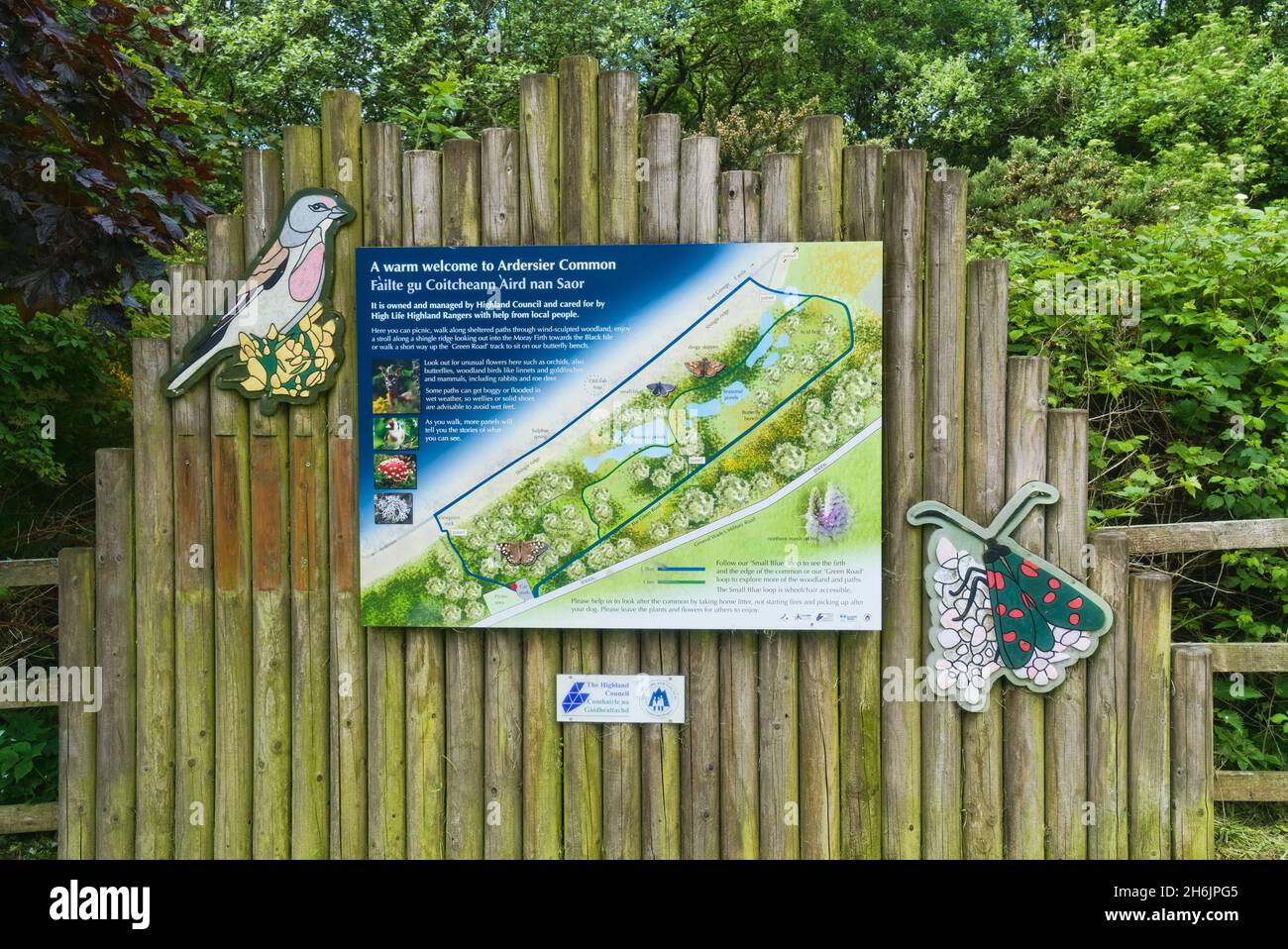Ardersier Common nature trail, plaque, notice board, information ...