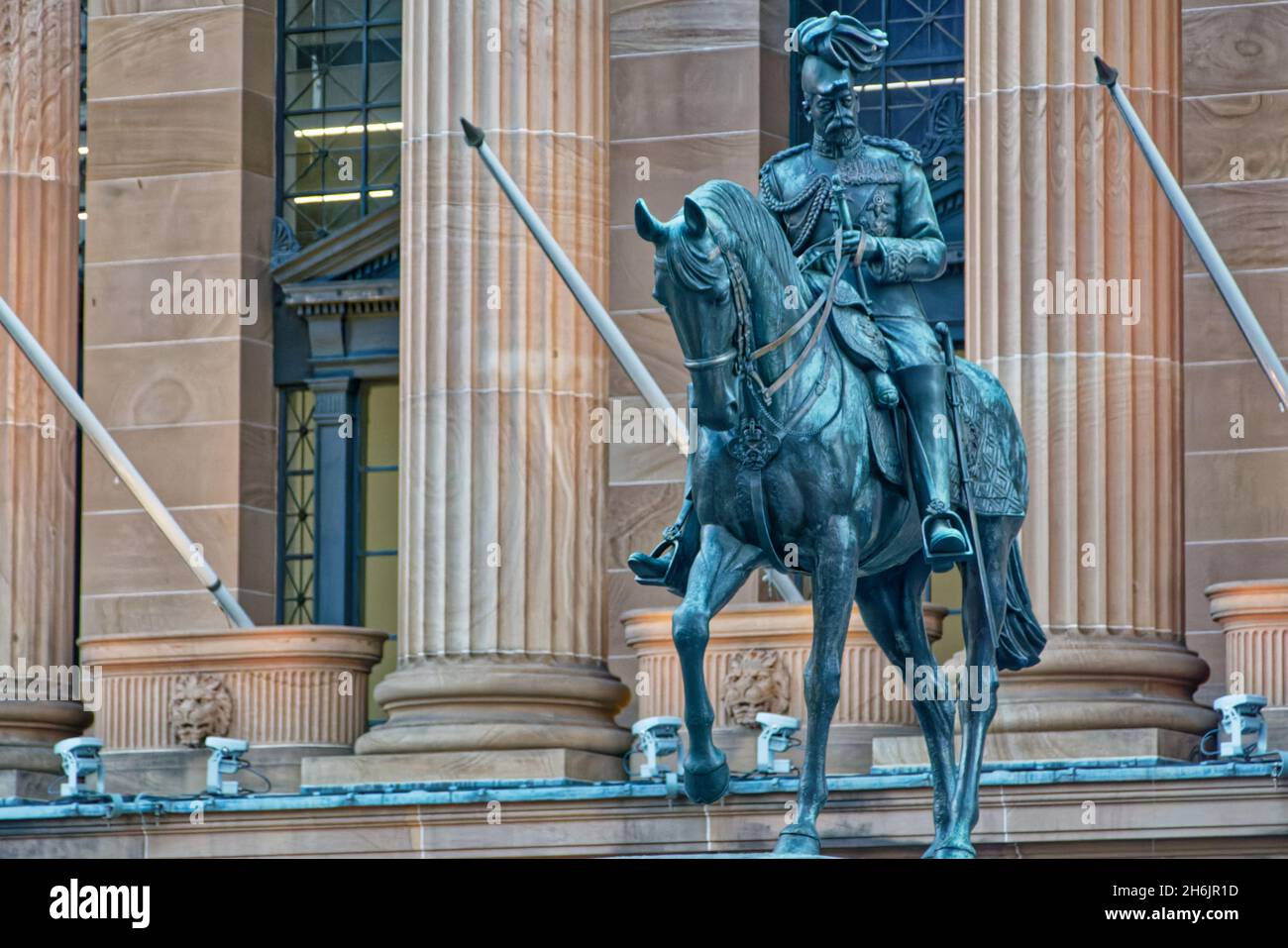 King George V statue, Brisbane Stock Photo - Alamy