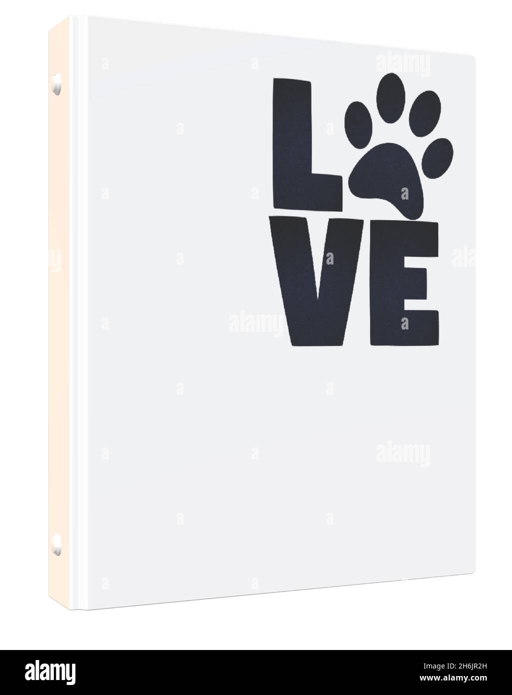 Paw Love White Binder Office School Supplies Stock Vector Image & Art ...