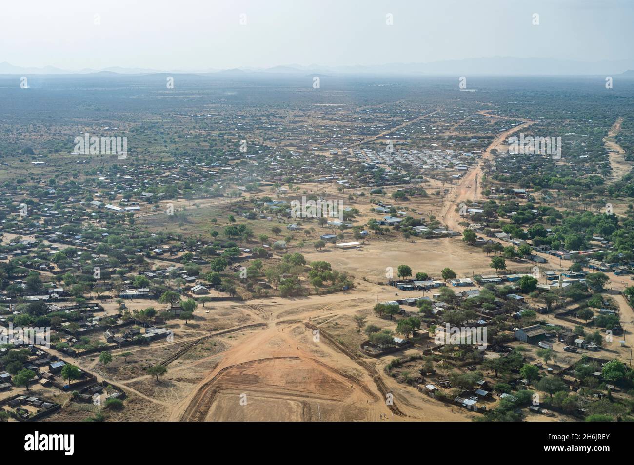 Aerial of Kapoita, Eastern Equatoria State, South Sudan, Africa Stock ...