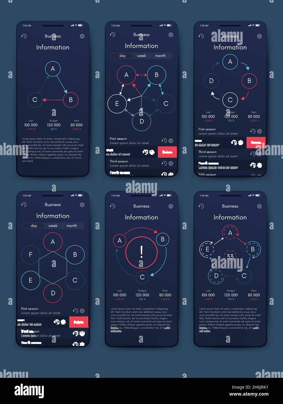 Vector graphics infographics with mobile phone. Template for creating ...