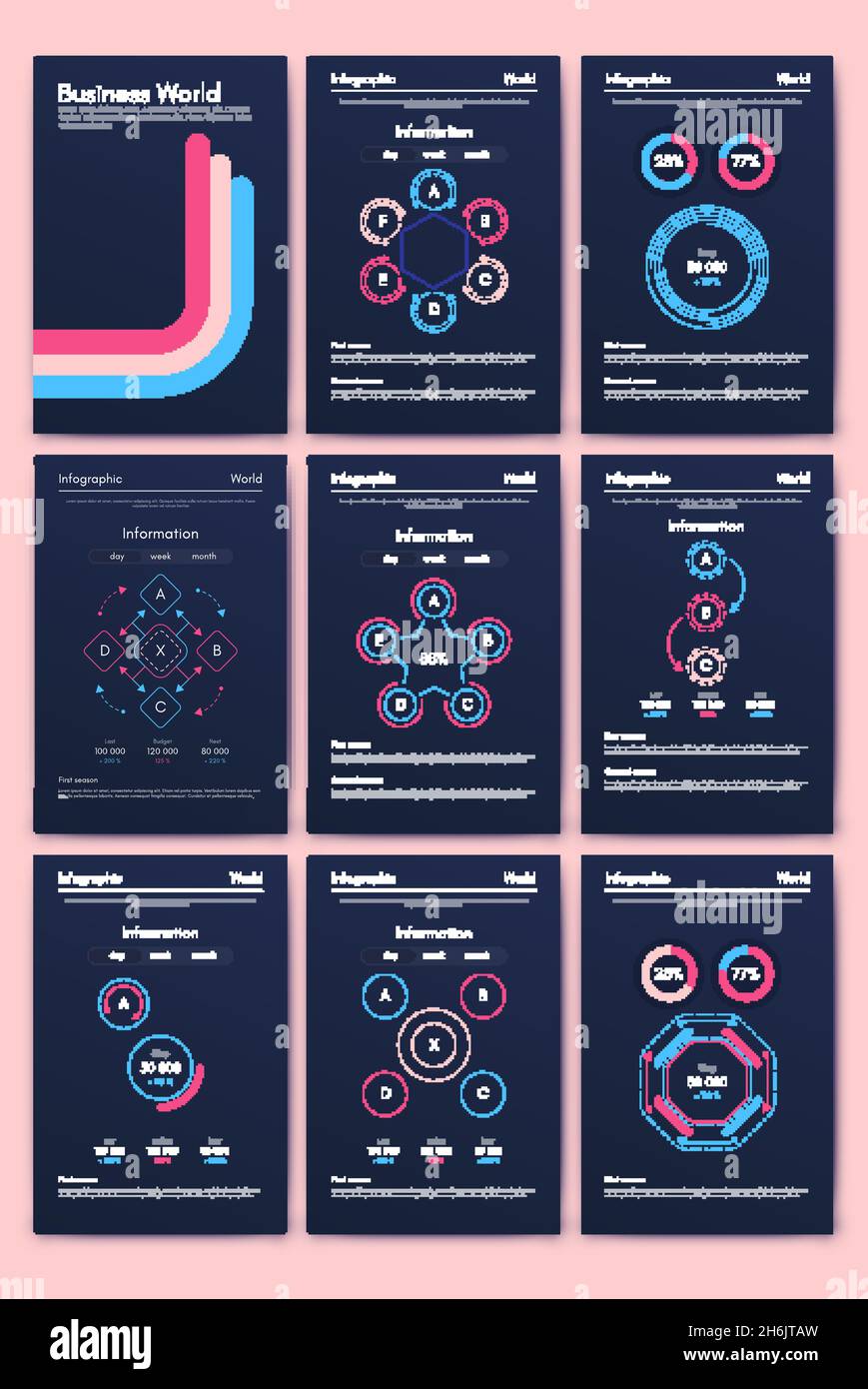 Vector graphics infographics with mobile phone. Template for creating ...