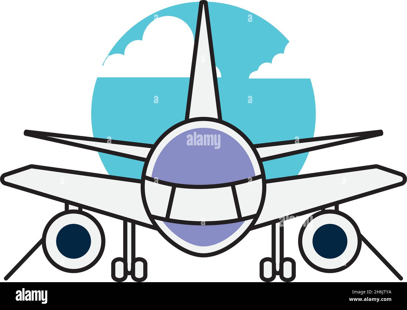 colorful airplane icon on white background Stock Vector Image & Art - Alamy