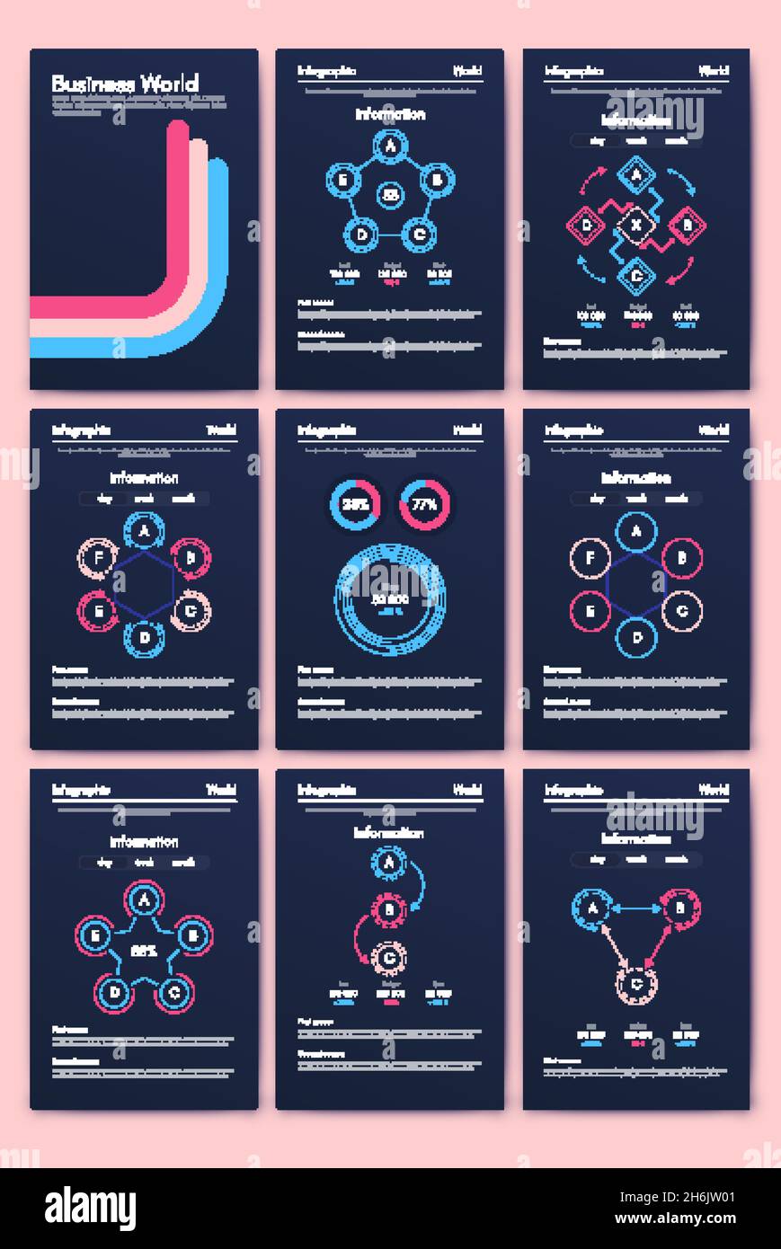 Vector graphics infographics with mobile phone. Template for creating ...