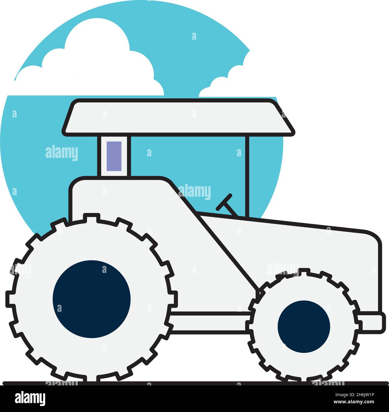 colorful tractor icon on white background Stock Vector Image & Art - Alamy
