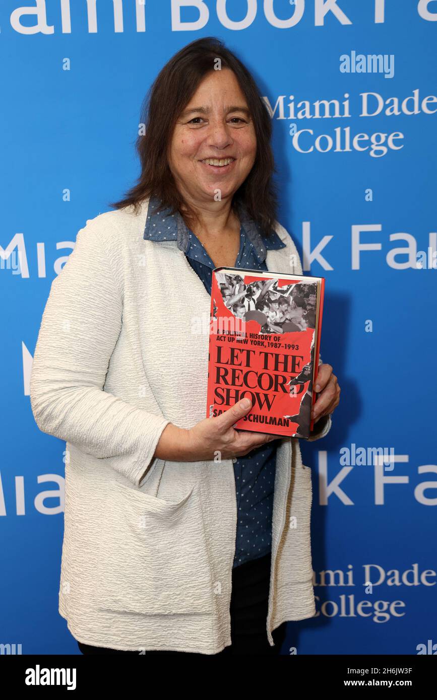 MIAMI, FL- NOV 15: Sarah Schulman is seen during an evening with Sarah ...