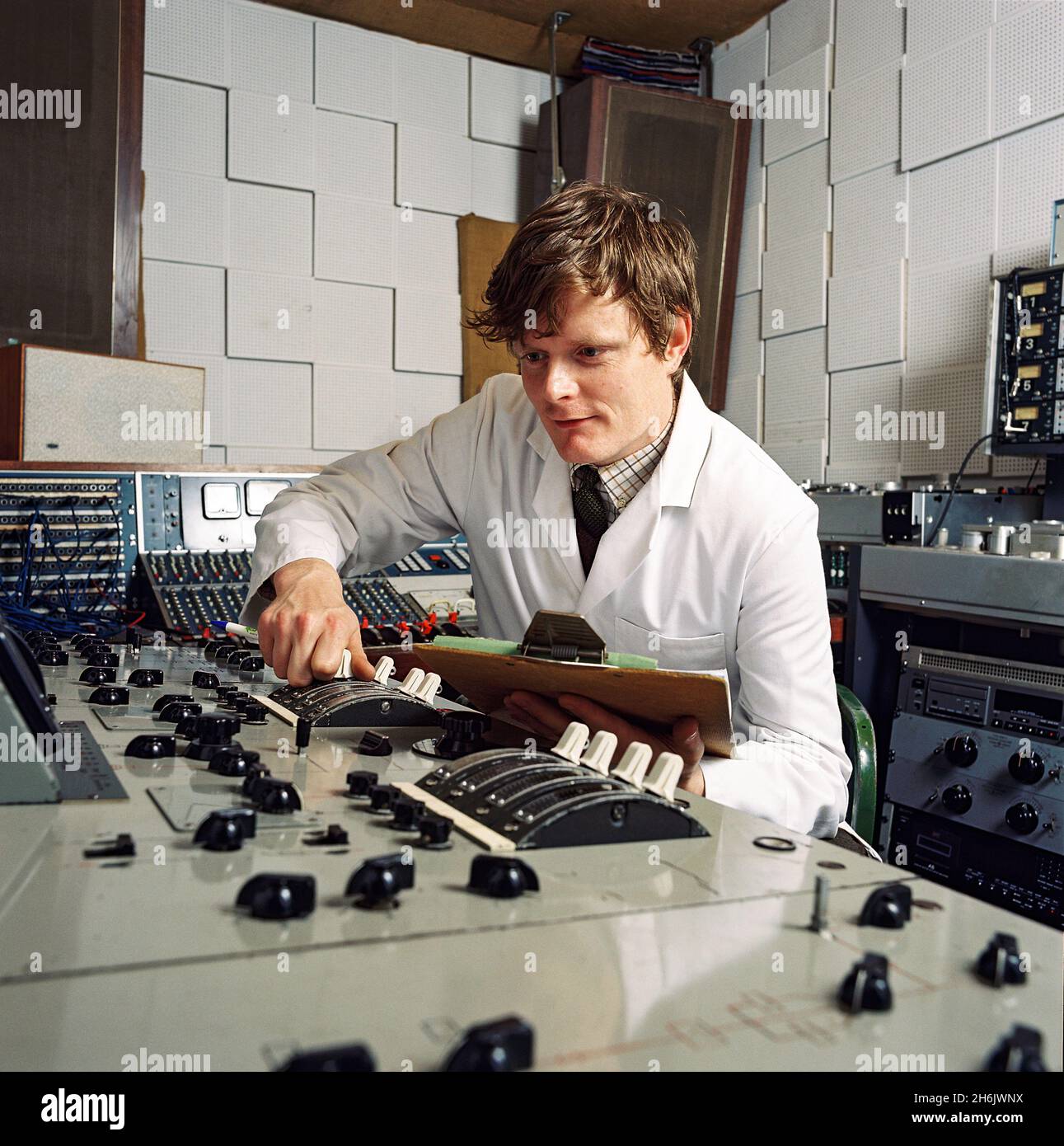 Liam Watson analogue record producer photographed in Toerag studios ...