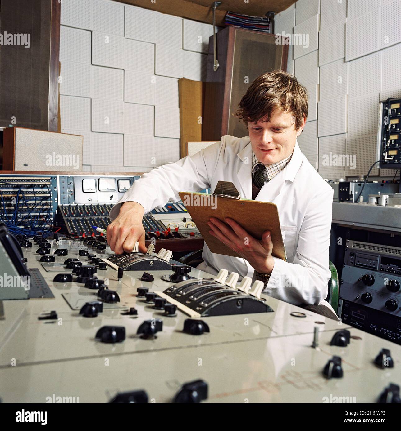 Liam Watson analogue record producer photographed in Toerag studios ...