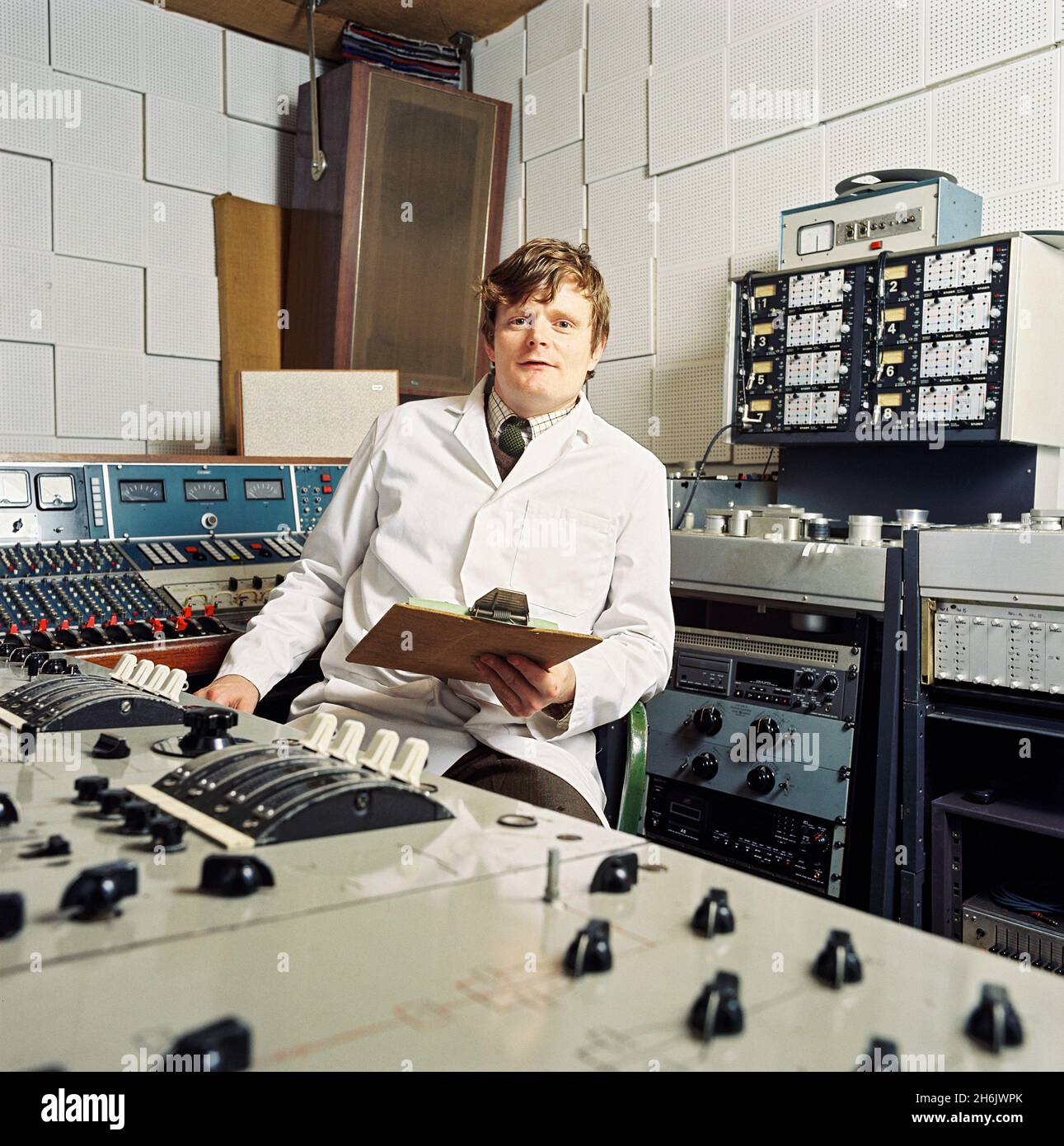 Liam Watson analogue record producer photographed in Toerag studios ...