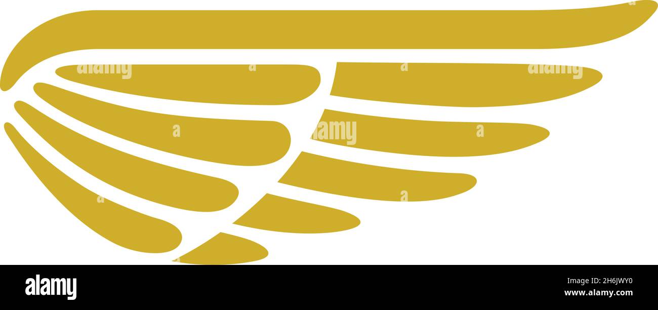 Bird wing emblem. Golden feathers logo. Tribal sign Stock Vector Image ...