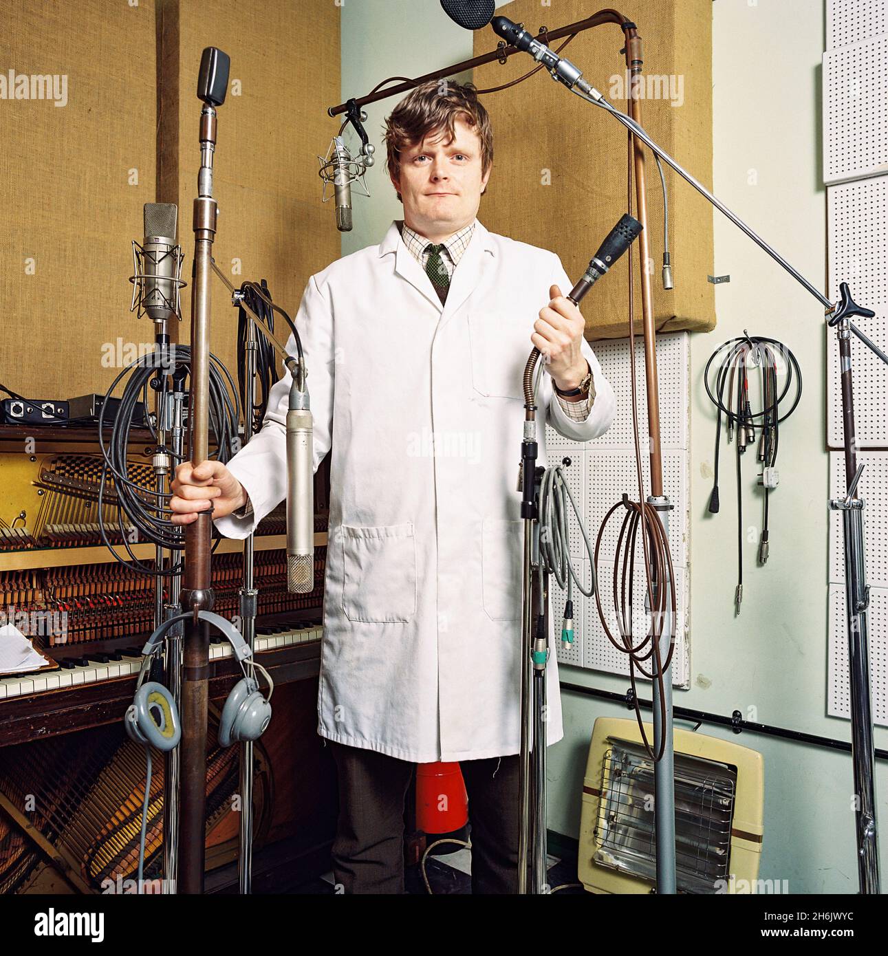 Liam Watson analogue record producer photographed in Toerag studios ...