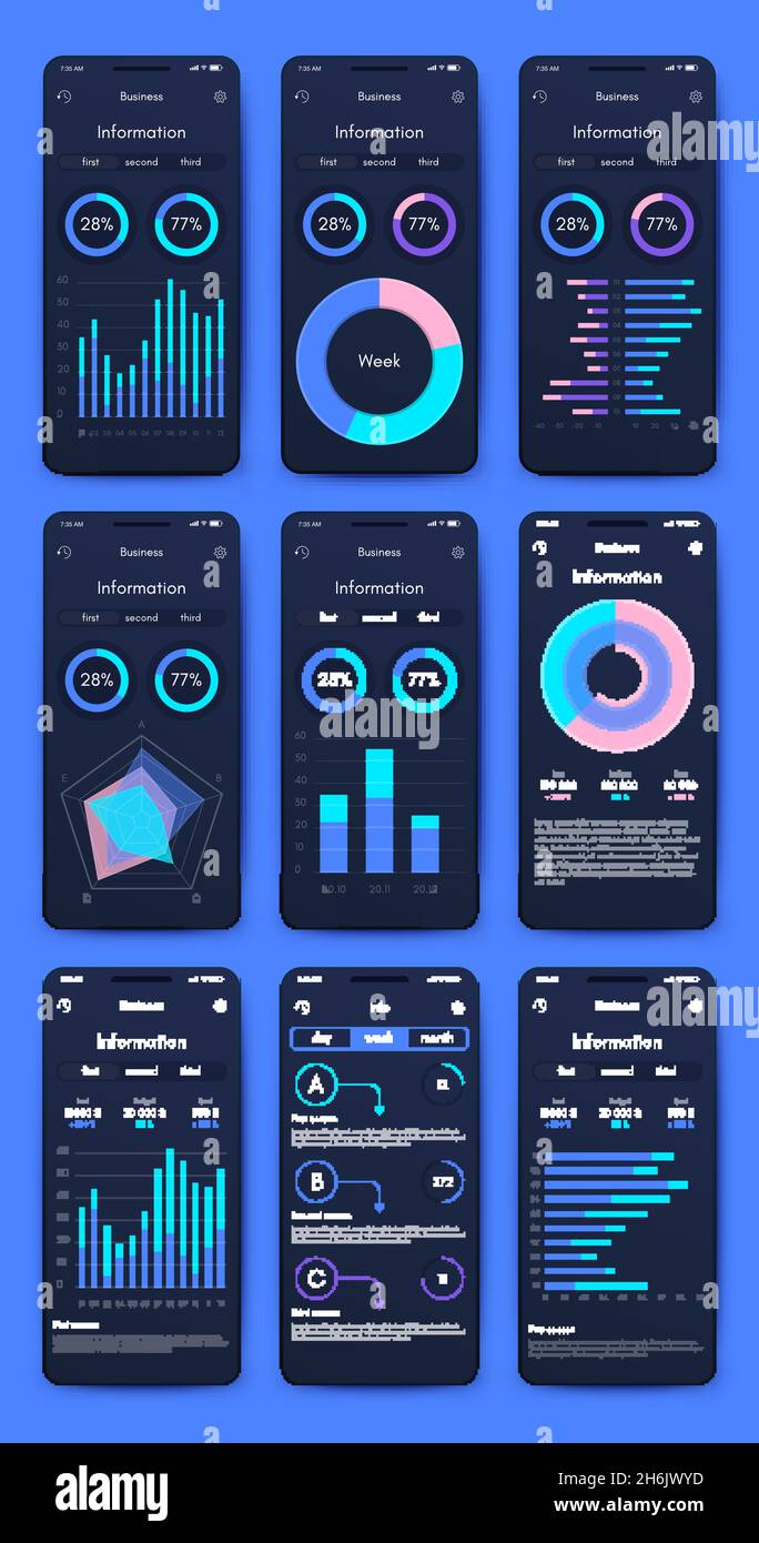 Vector graphics infographics with mobile phone. Template for creating ...