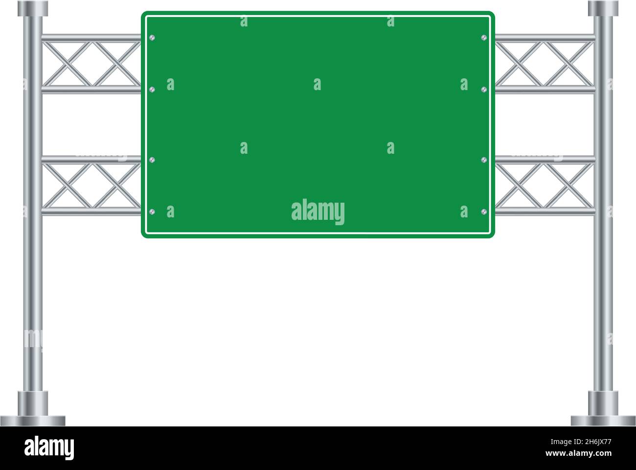 Highway information board. Green road sign icon Stock Vector Image ...