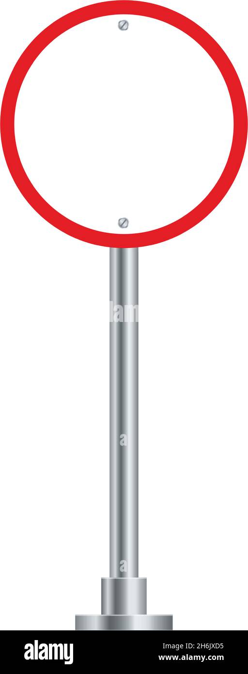 Blank red circle road sign. Warning symbol Stock Vector Image & Art - Alamy
