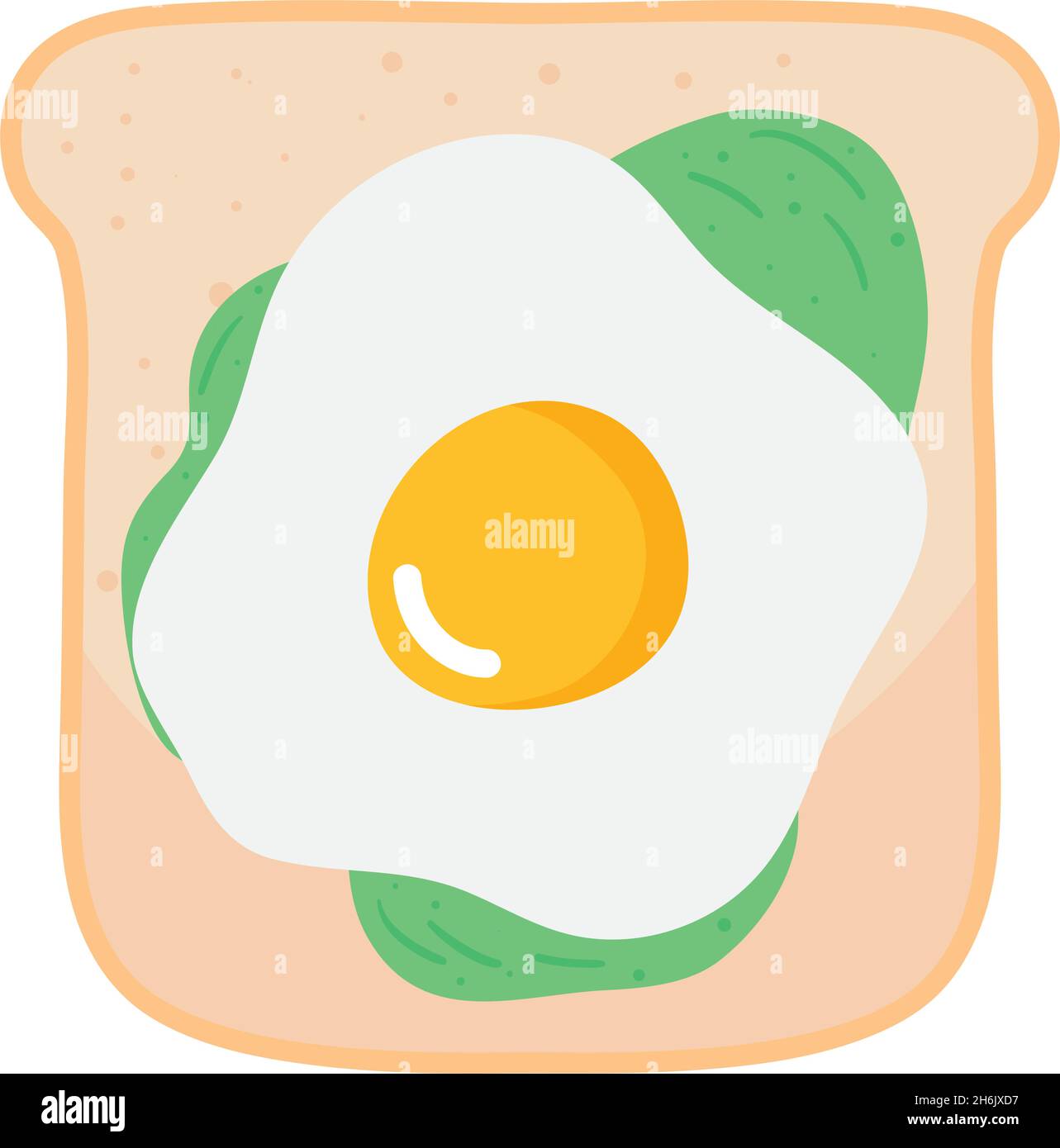 Egg on toast avocado Stock Vector Images - Alamy