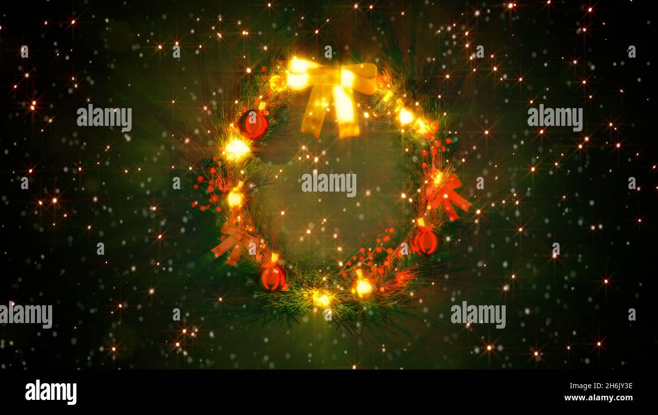 Pretty beautified christmas garland hi-res stock photography and images ...