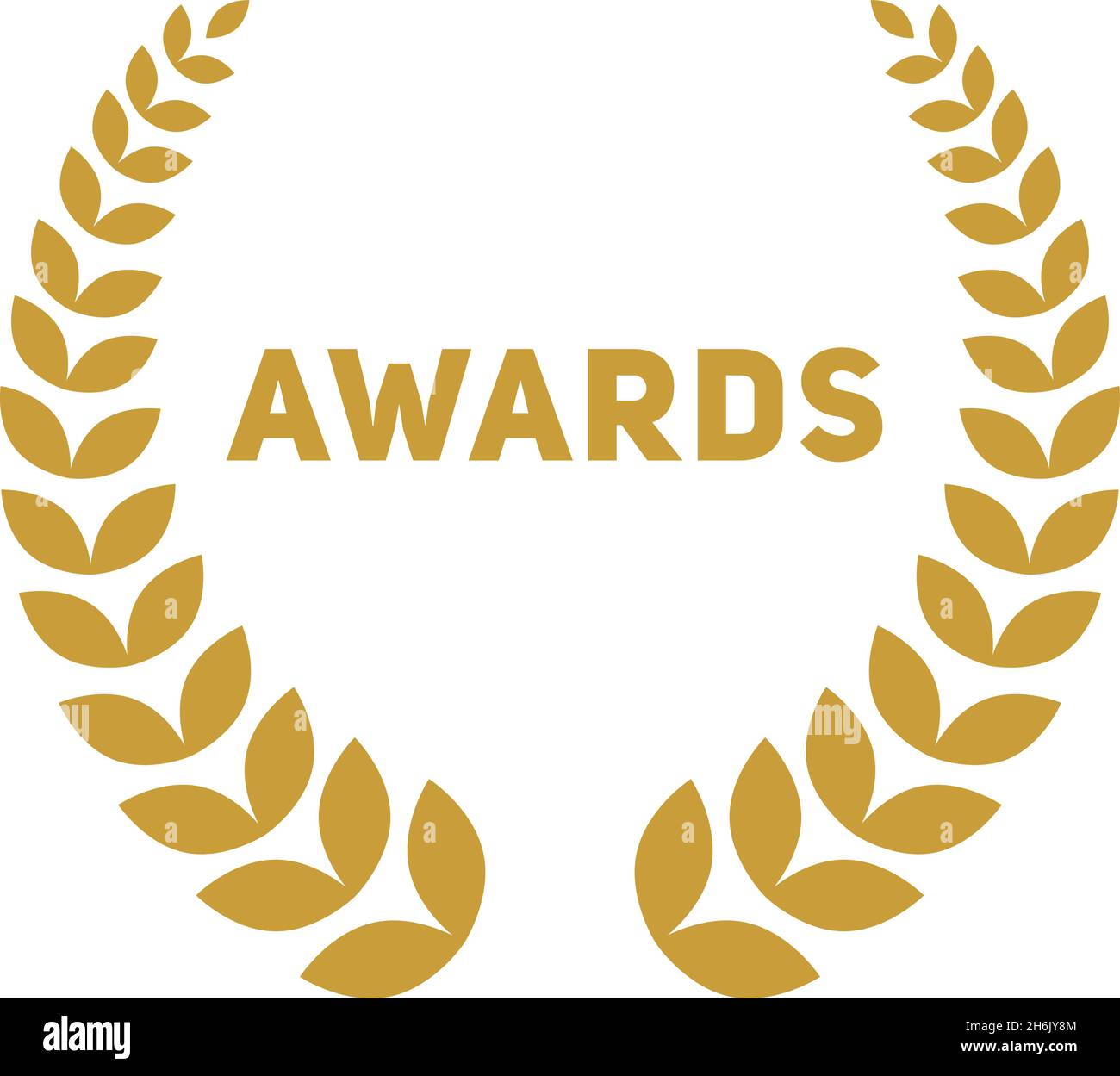 Awards badge. Golden seal. Laurel leaves ornament Stock Vector Image ...