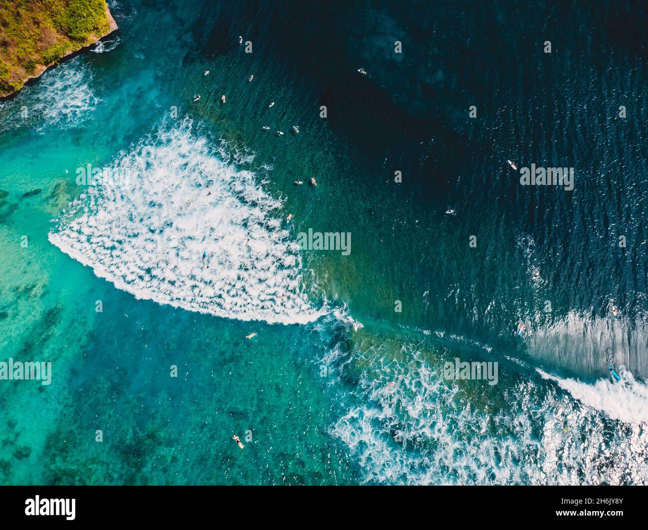 Aerial shot tropical beach surfers hi-res stock photography and images ...