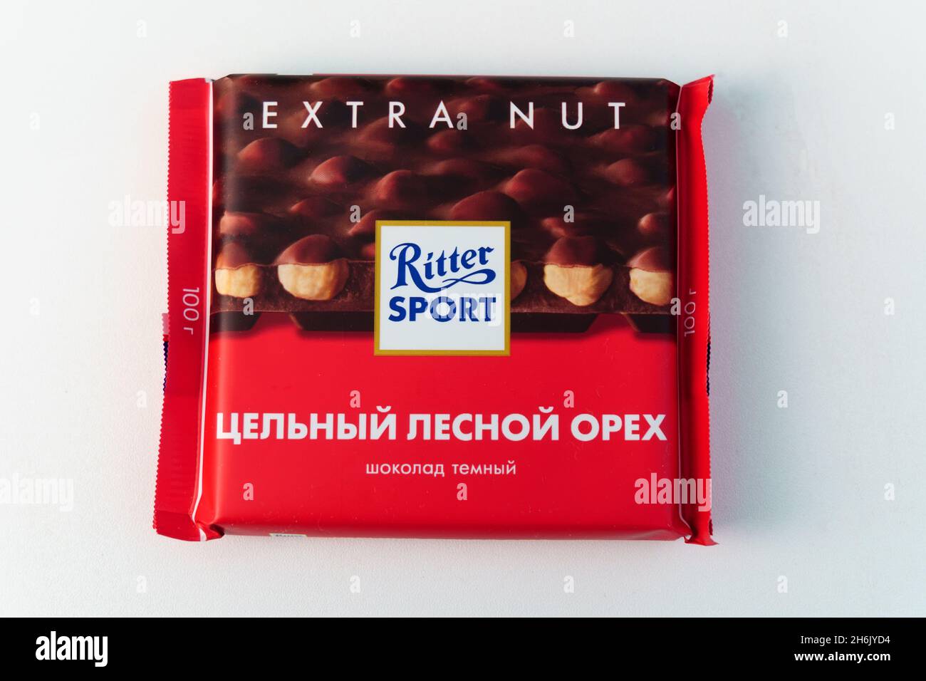 Tyumen, Russia-November 13, 2021: Chocolate Ritter Sport bar German ...