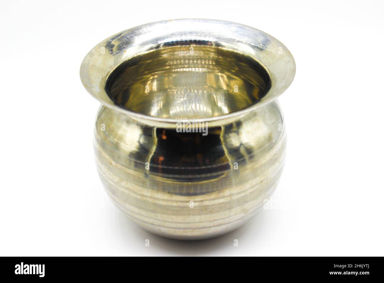 Stainless Steel Lota on white background with selective focus Stock ...