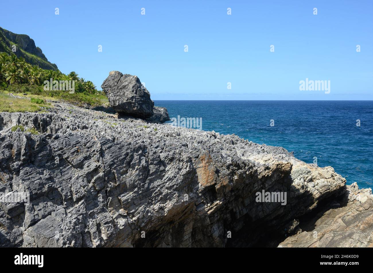 This photo shows how a rock protrudes from the fabulous jungle of the ...