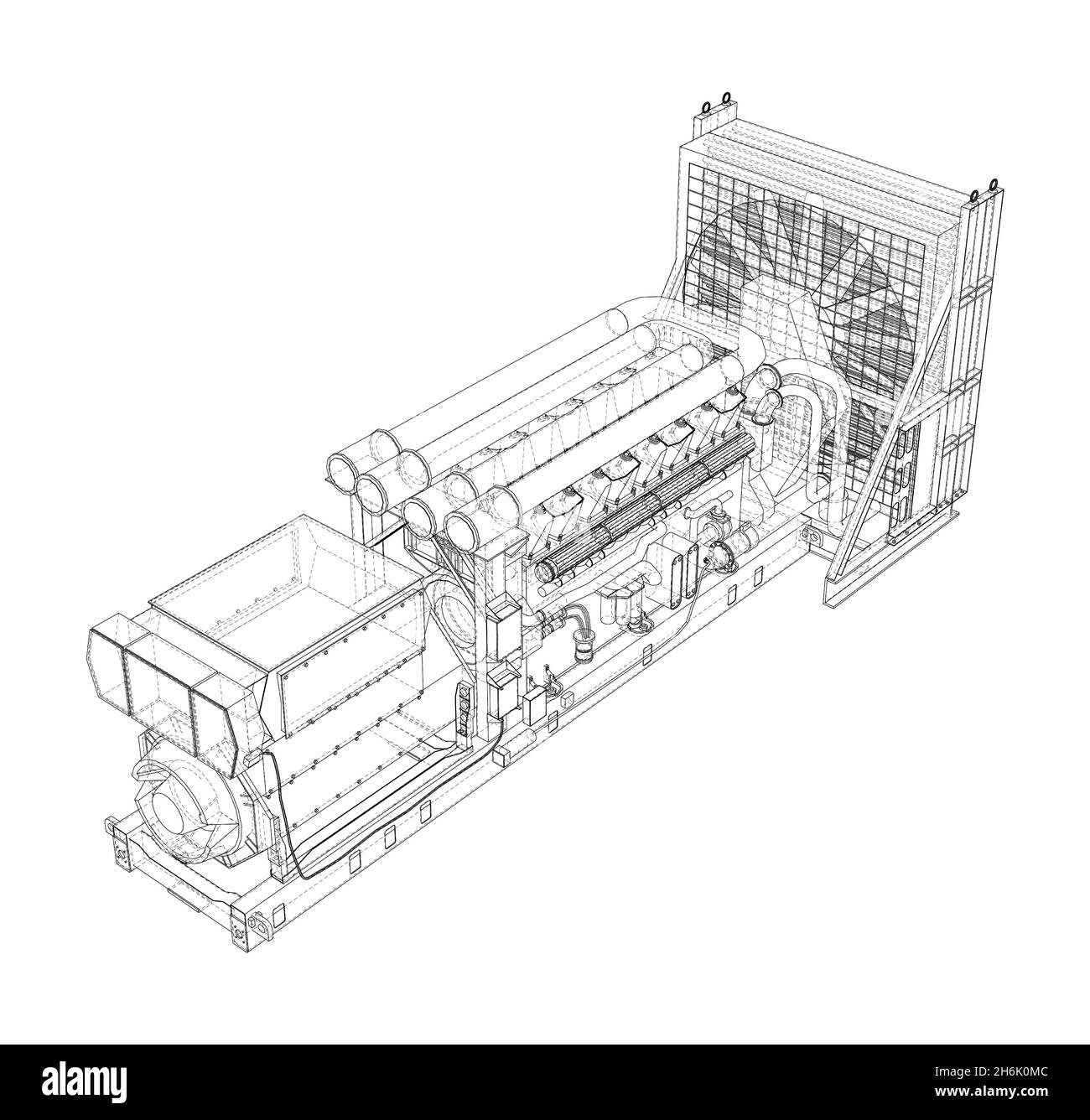 Large industrial diesel generator Stock Photo - Alamy