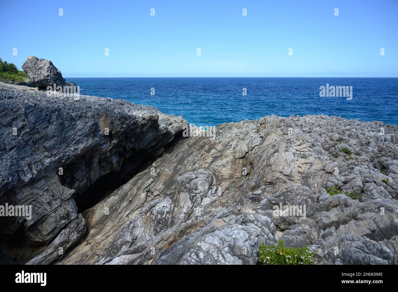 This photo shows how a rock protrudes from the fabulous jungle of the ...