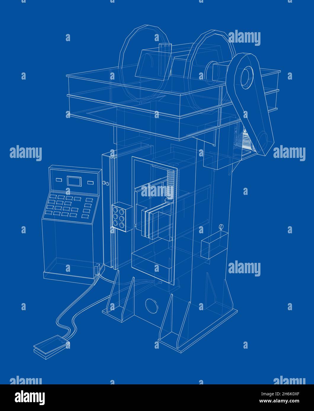 Friction screw press concept outline Stock Photo - Alamy