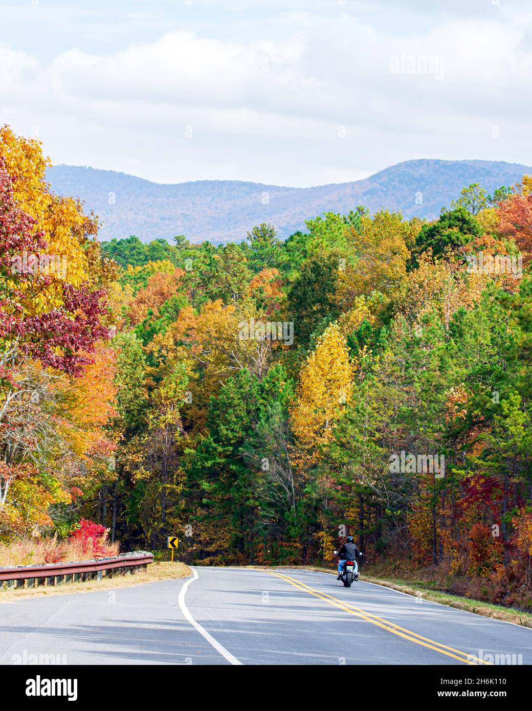 Motorcycle rider and fall color hi-res stock photography and images - Alamy